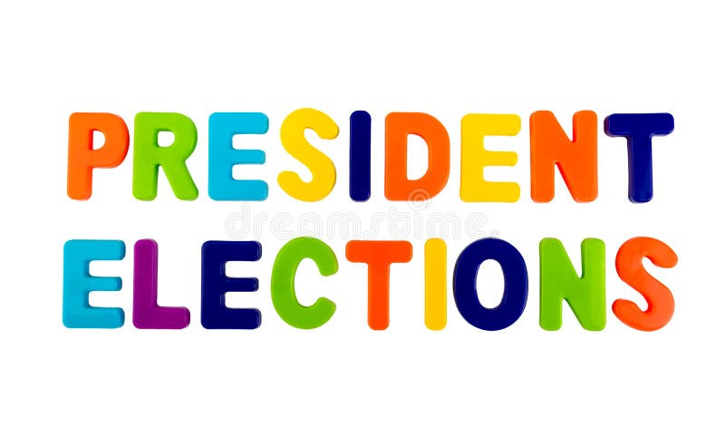 Text PRESIDENT ELECTIONS on a White Background Stock Image - Image of ...