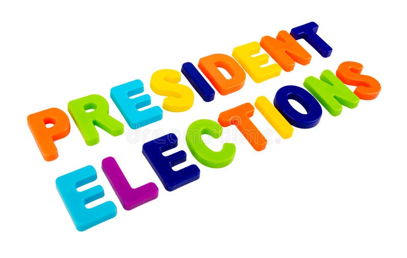 Text PRESIDENT ELECTIONS on a White Background Stock Image - Image of ...