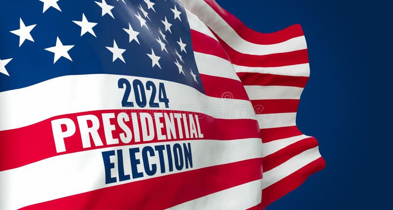 Text 2024 - Presidential Election - Written on an American Flag Stock ...