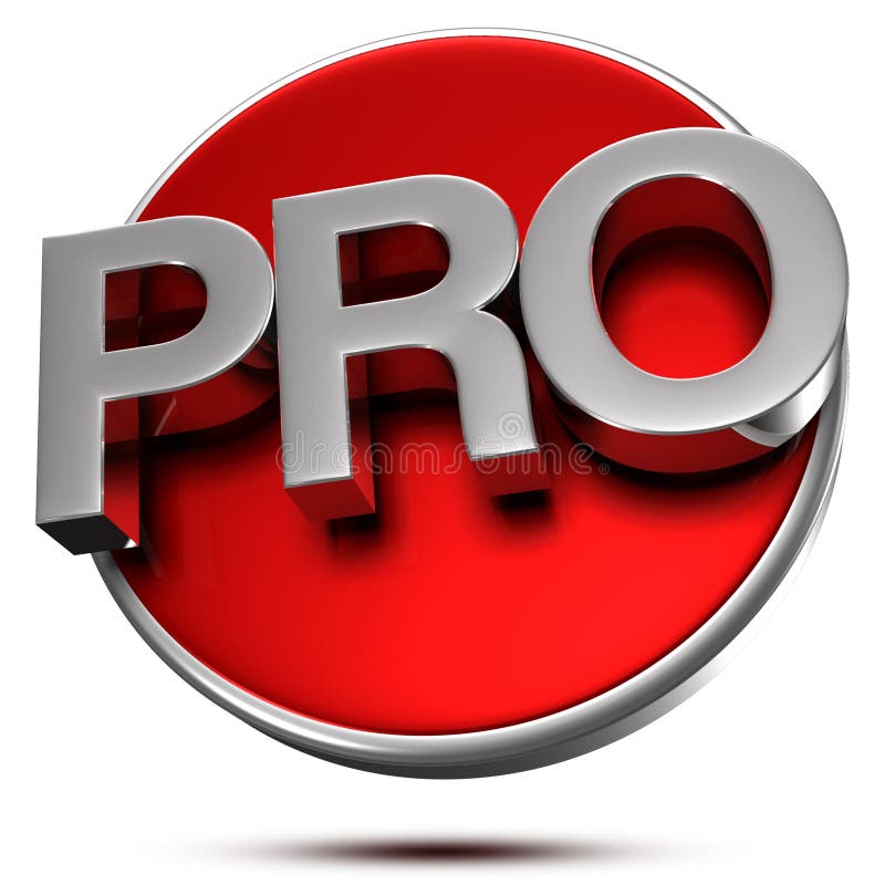 Text Pro 3d stock illustratie. Illustration of geïsoleerd - 156303931