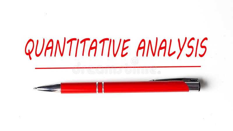 Text Quantitative Analysis. with Ped Pen on the White Background Stock ...