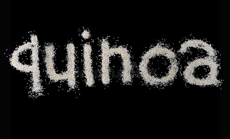 Text Quinoa on a Black Background of Quinoa Stock Photo - Image of ...