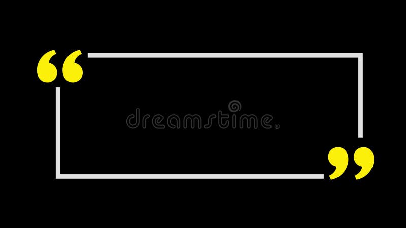 Text Quote Sign Yellow Color Frame Motion Graphic Video Transparent ...