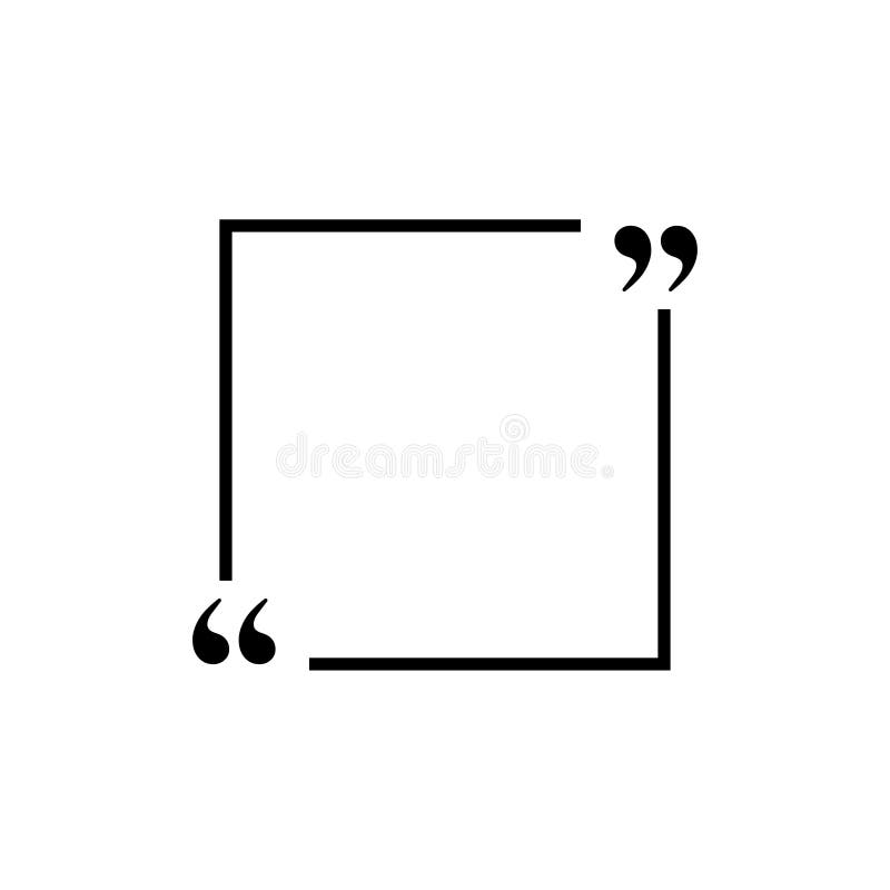 Text Quote Sign. Text in Brackets. Modern Quote Square Banner Template ...