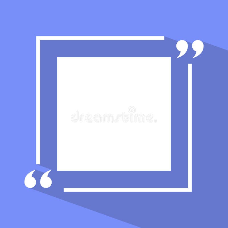 Text Quote Sign Illustration. Blank Square Frame Icon Vector Stock ...