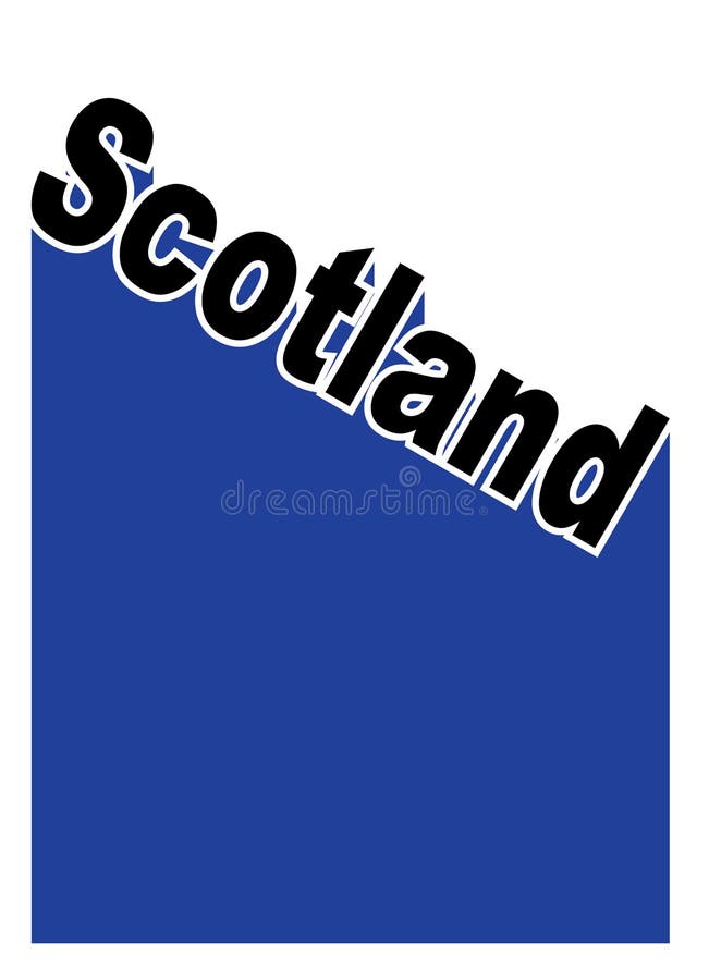 Scotland Angled Shadow Text Stock Vector - Illustration of text ...
