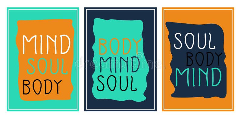 Text Repeated Three Times on Three Pictures. Stock Vector ...