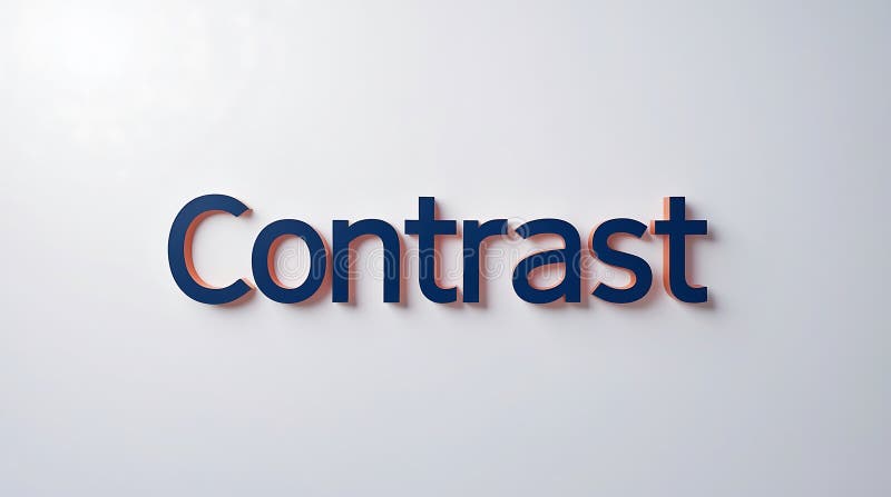 Text Representation of Contrast in Bold Typography Against a Plain ...