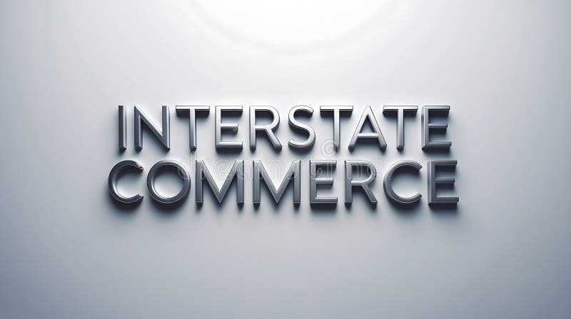 Text Representing Interstate Commerce on a Plain Background in a Modern ...