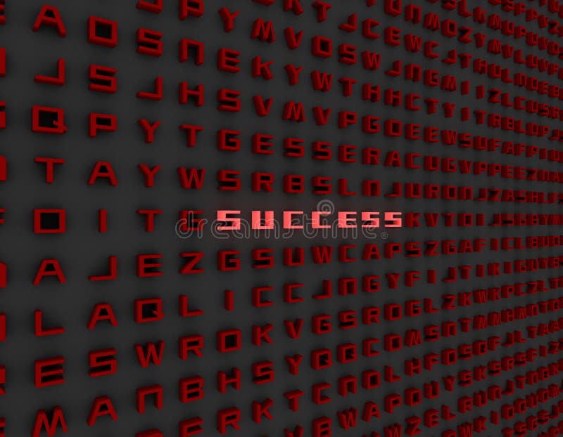 The Words of Success and Victory Stand Out. Different Words, Different ...