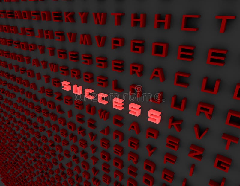 The Words of Success and Victory Stand Out. Different Words, Different ...