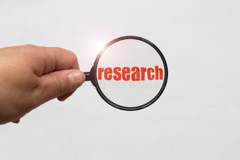 Research with a Magnifying Glass Stock Image - Image of examination ...
