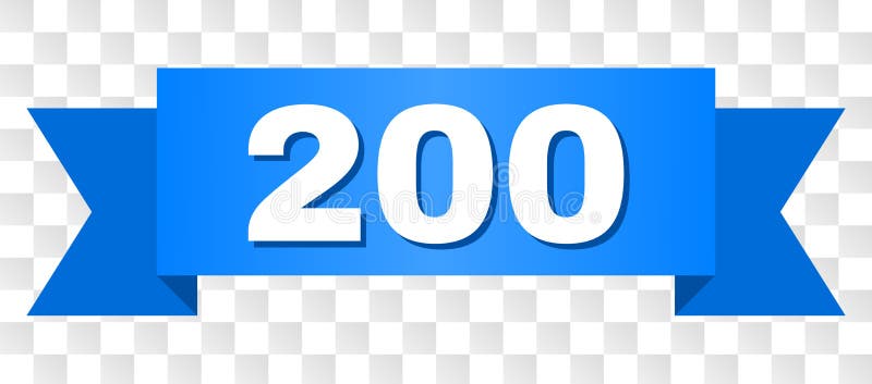 Blue Tape with 200 Caption stock vector. Illustration of band - 135807132