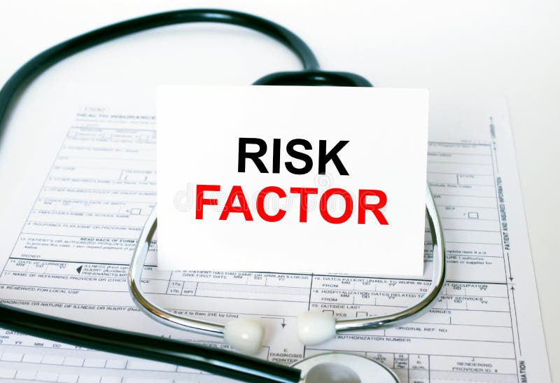 Text Risk Factor on the White Card with the Stethoscope and Medical ...