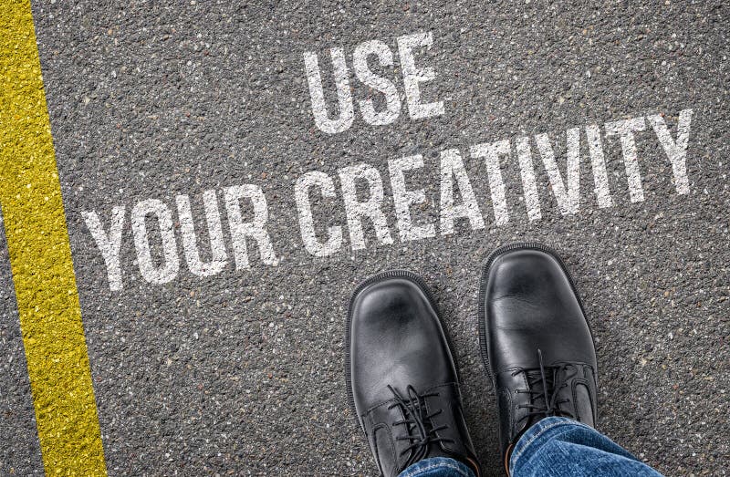 Use your creativity stock image. Image of phrase, path - 337139707