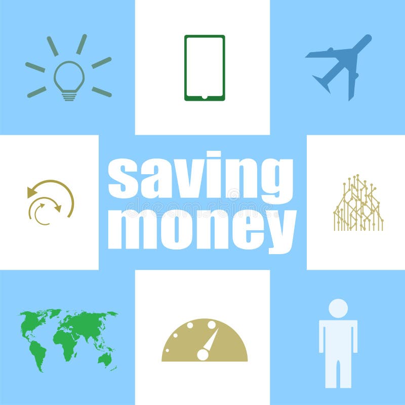 Text Saving Money. Management Concept . Infographic Elements Stock ...