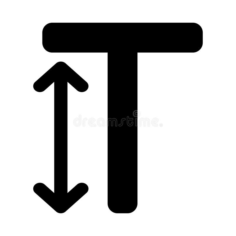 Text Scale Vertical Icon stock vector. Illustration of vector - 250343461