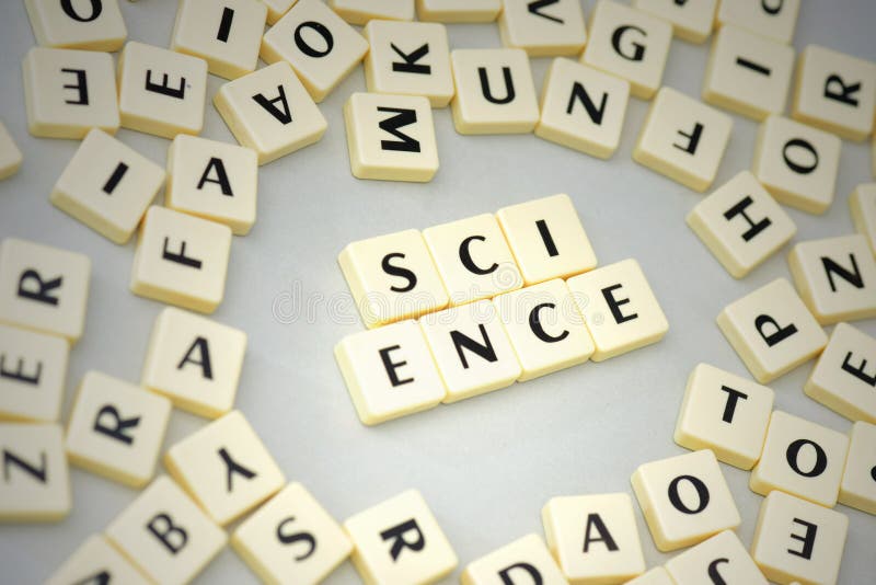 Text Science on the Gray Background Near the Letters. Stock Photo ...