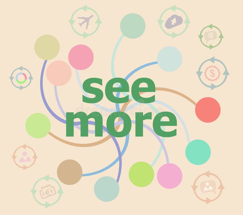 Text See More on Digital Background. Education Concept Stock Photo ...