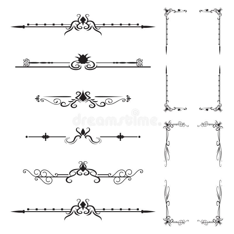 Text Separator Decoratice Divider Book Typography Ornament Design ...