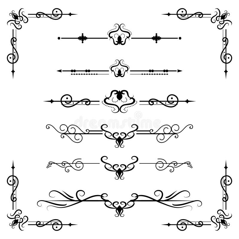 Text Separator Decoratice Divider Book Typography Ornament Design ...