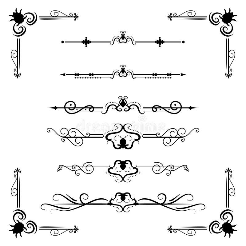 Text Separator Decoratice Divider Book Typography Ornament Design ...