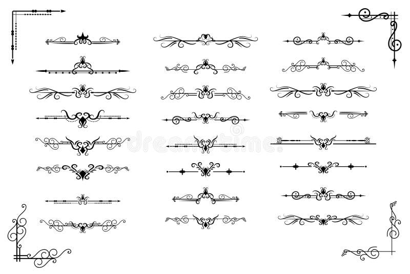 Text Separator Decoratice Divider Book Typography Ornament Design ...