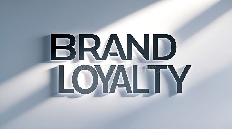 Text Showcasing Brand Loyalty Concept with Strong Shadows and a Simple ...