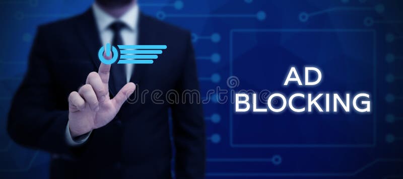 Inspiration Showing Sign Ad Blocking. Business Approach Program that ...