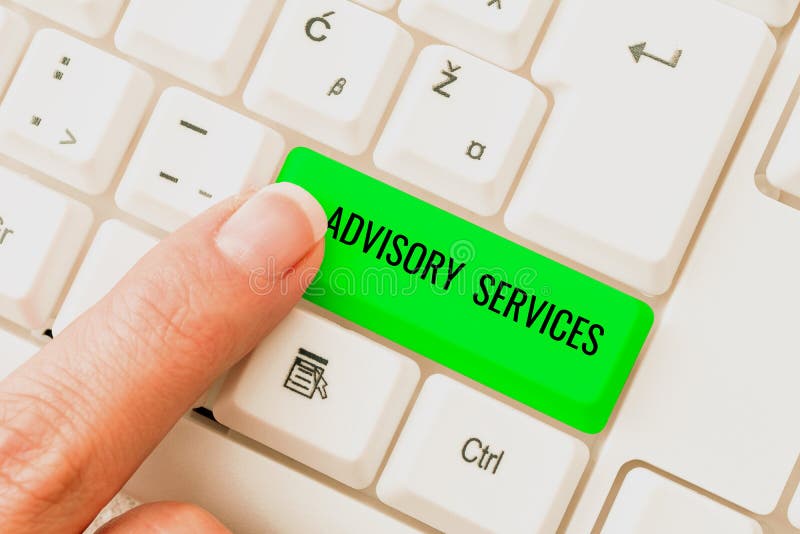 Text Showing Inspiration Advisory Services. Business Idea Support ...