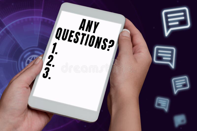 Text Showing Inspiration Any Questions Question. Word for Allowing Any ...
