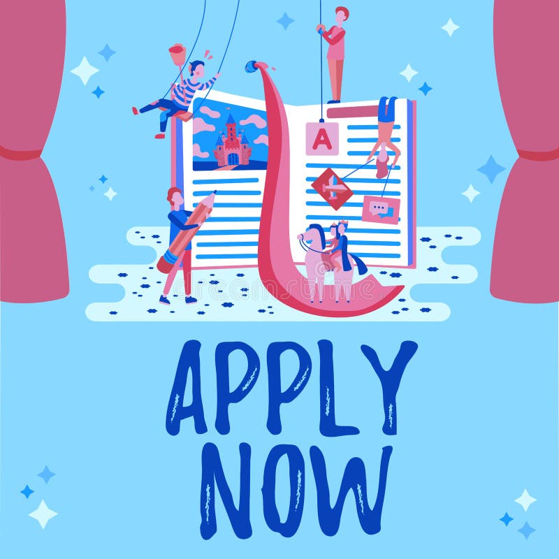 Text Showing Inspiration Apply Now. Word for Request Something ...