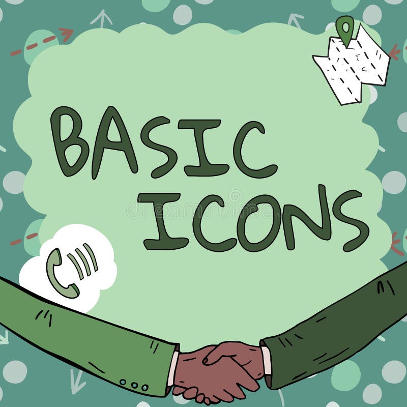 Text Showing Inspiration Basic Icons. Business Showcase Pictogram or ...