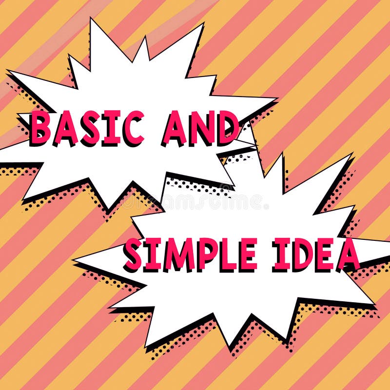 Text Showing Inspiration Basic and Simple Idea. Internet Concept Plain ...