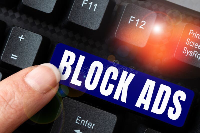 Hand Writing Sign Block Ads. Business Overview Program that Will Remove ...