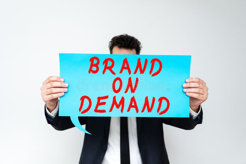 Text Showing Inspiration Brand on Demand. Business Idea Products or ... Text Showing Inspiration Brand on Demand. Business Idea Products or ...