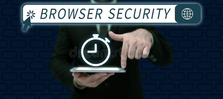 Text Showing Inspiration Browser Security. Business Approach Security ...