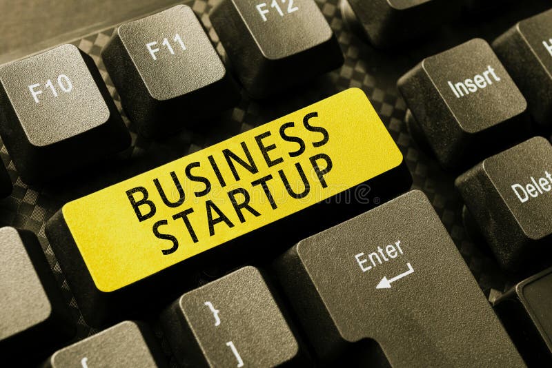 Text Showing Inspiration Business Startup. Business Concept during the ...