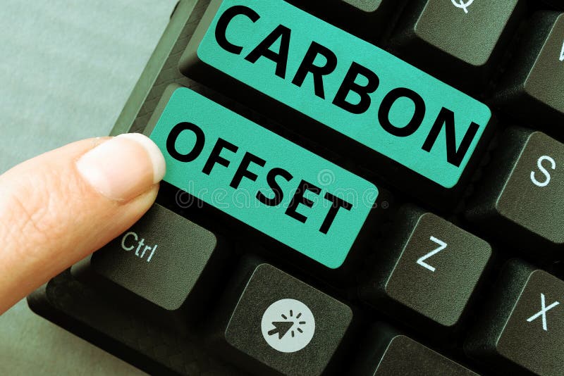 Text Showing Inspiration Carbon Offset. Concept Meaning Reduction in ... Text Showing Inspiration Carbon Offset. Concept Meaning Reduction in ...