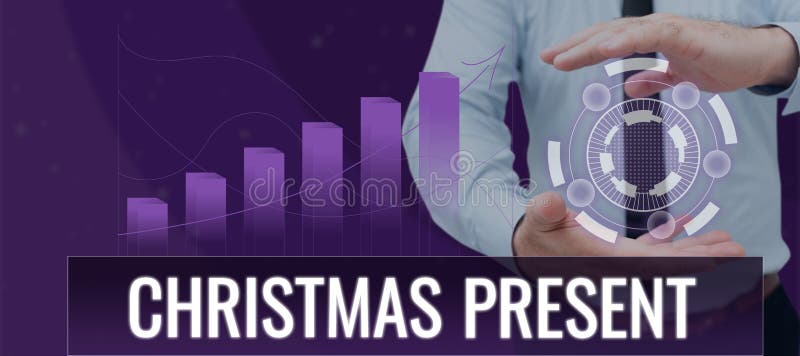 Text Showing Inspiration Christmas Present. Word for Presented As a ...