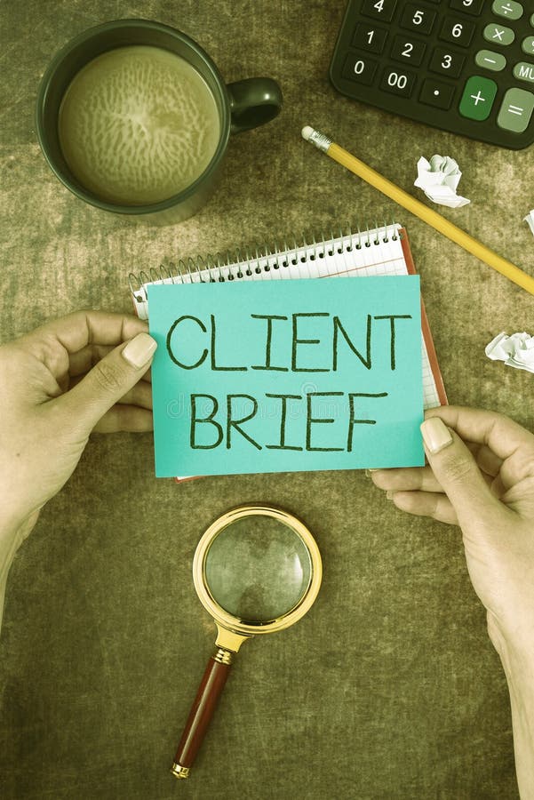 Text Showing Inspiration Client Brief. Word Written on a Documents ...