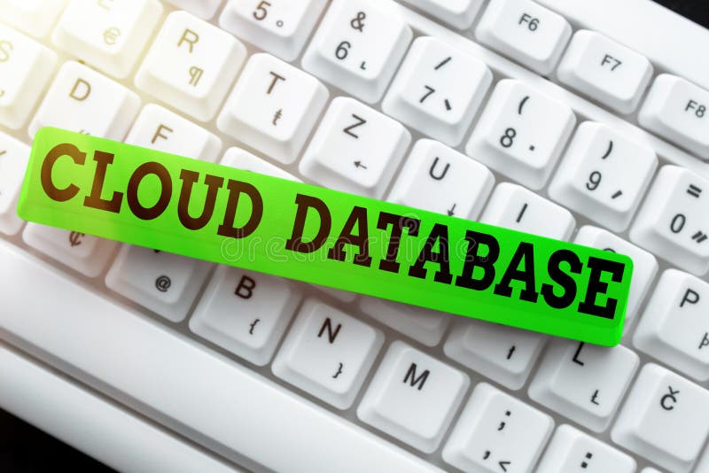 Text Showing Inspiration Cloud Database. Business Overview Optimized or ...