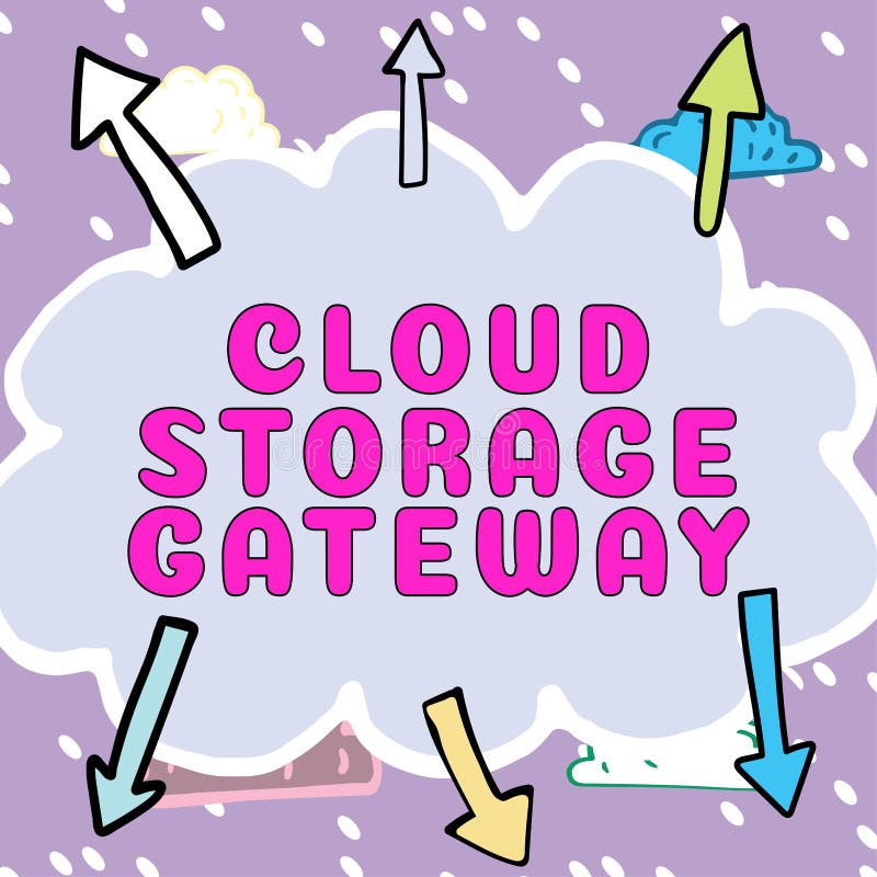 Text Showing Inspiration Cloud Storage Gateway. Internet Concept Server Which Resides at the ...