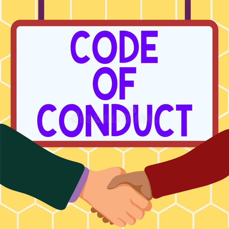 Conceptual Display Code of Conduct. Internet Concept Ethics Rules Moral ...