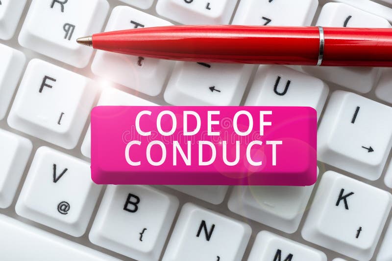 Inspiration Showing Sign Code of Conduct. Business Idea Set of ... Inspiration Showing Sign Code of Conduct. Business Idea Set of ...