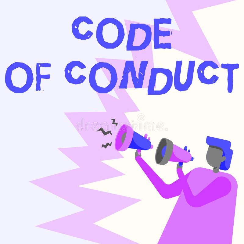 Text Showing Inspiration Code of Conduct. Internet Concept Set of ...
