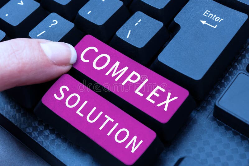 Text Showing Inspiration Complex Solution. Concept Meaning Significant ...