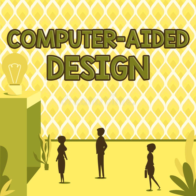 Text Showing Inspiration Computer Aided Design. Word for CAD Industrial ...