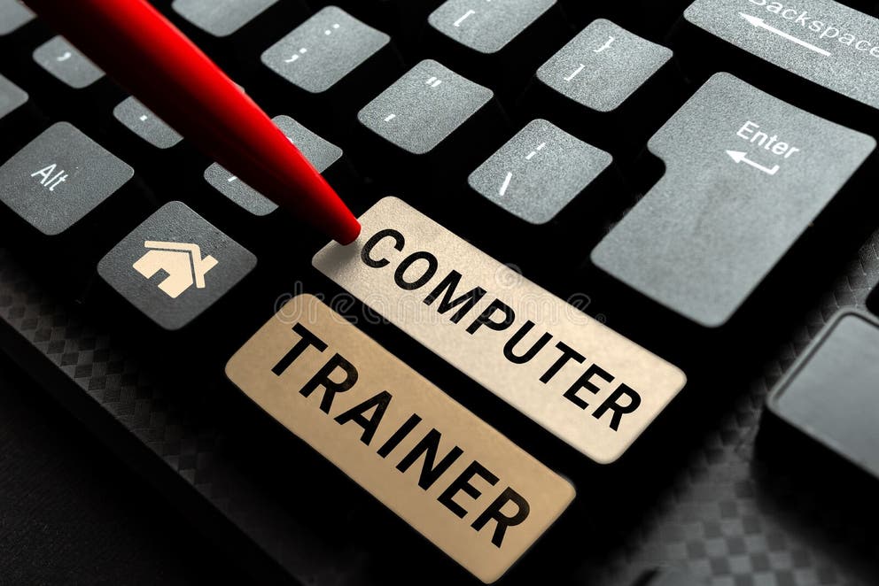 Text Showing Inspiration Computer Trainer. Business Overview Geographically Distributed Network ...