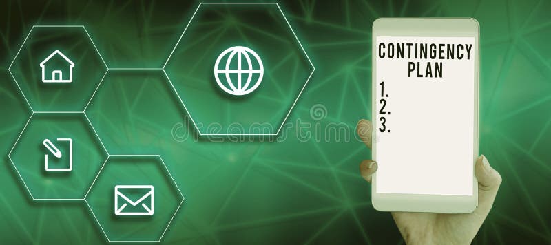 Text Showing Inspiration Contingency Plan. Word for a Plan Designed To ...